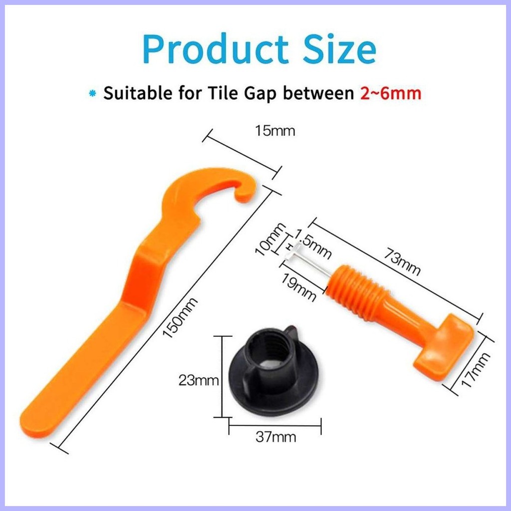 ready stock 50Pcs Tile levellers Mini Level Wedges Alignment Tile ...