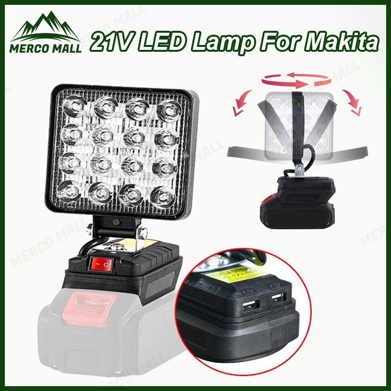 21V LED Lamp Work Light Flashlight for Makita BL1830 BL1840 Outdoor ...