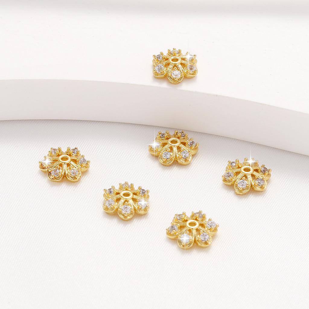 Real Gold Plated 18k Color Retention Micro-Inlaid Zircon Hollow ...