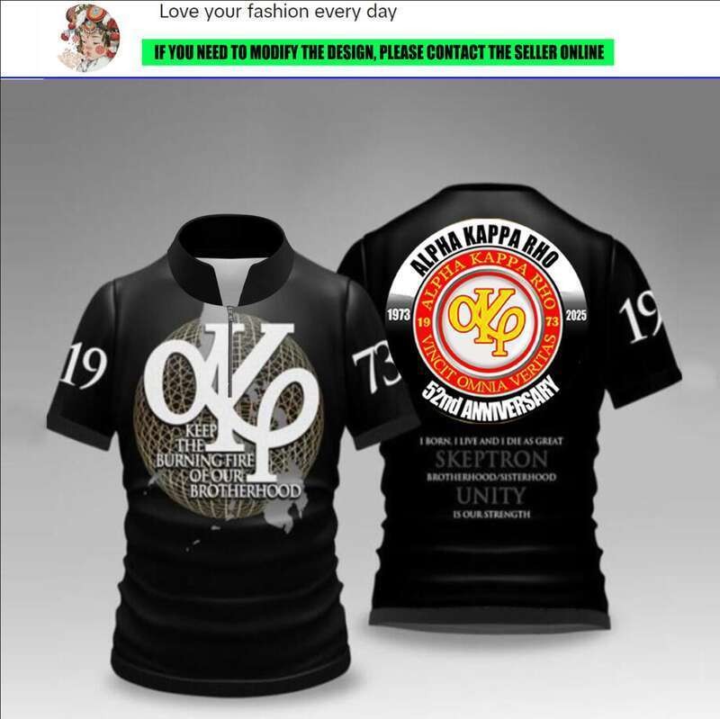 1973 2025 ALPHA KAPPA RHO 52nd Anniversary, Custom 3D Sublimation Black ...