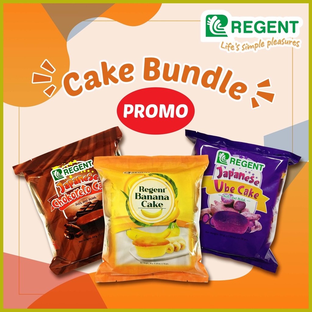 ≅ ① Regent Foods Cake Bundle Promo 5 (Japanese Ube, Chokoreto, Banana ...