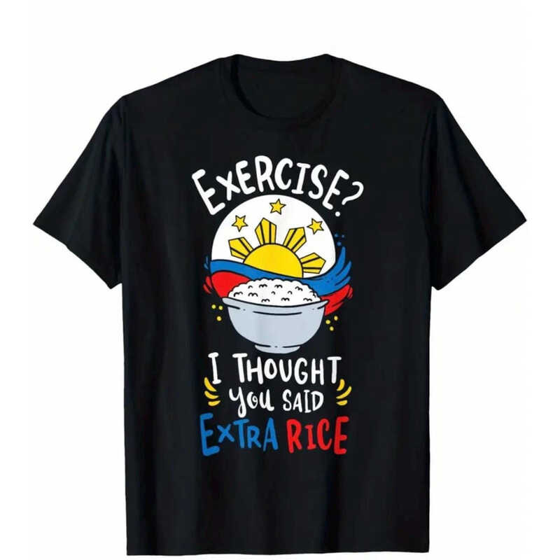 Filipino Funny Meme Shirt exercise / extra rice, Filipino gifting ...