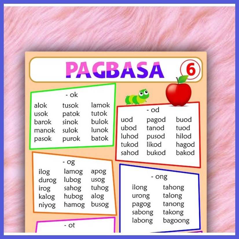 ⊙ ℴ Laminated A4 size Pagbasa Chart, katinig, patinig, abakada, panimulang pagbasa | Shopee ...