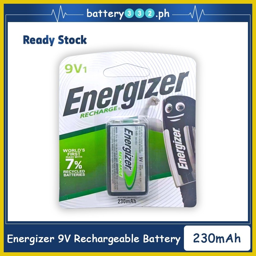 Energizer 9V 230mah Rechargeable Battery | Shopee Philippines