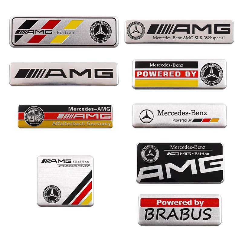 Mercedes-Benz Customization Decal 3D Apple Tree Side AMG Car Logo ...