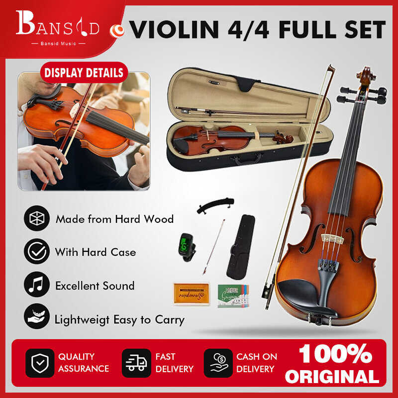 Vio Bansid Instrument Full Set Kids Violen Hand Made Wood With Hard ...