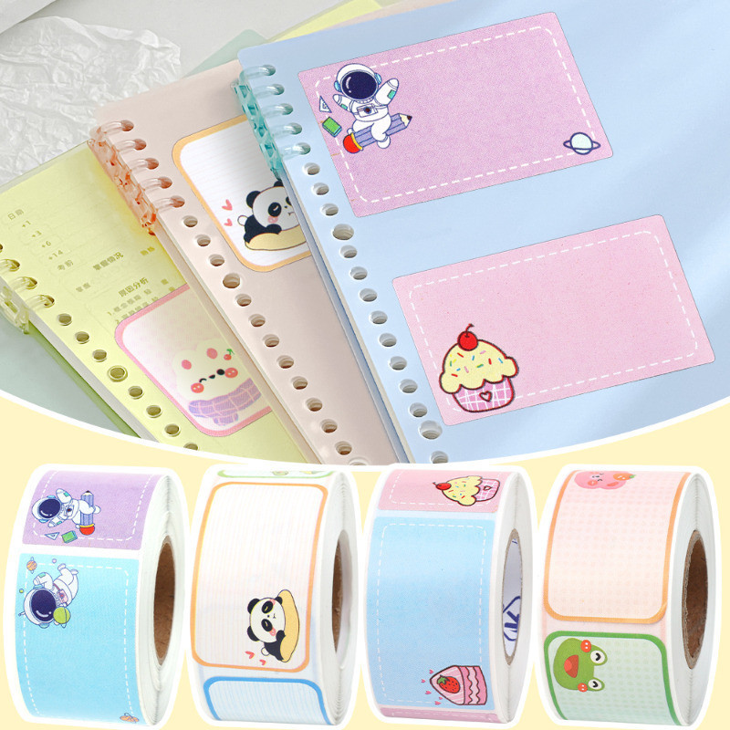 Cartoon Blank Name Tag Stickers - Handmade Stationery Tags Paper ...