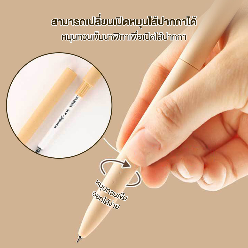 Ohayo Gel Pen Replaceable Refillable Sign Dual Nib Cs Rotating 2/4 Pcs ...