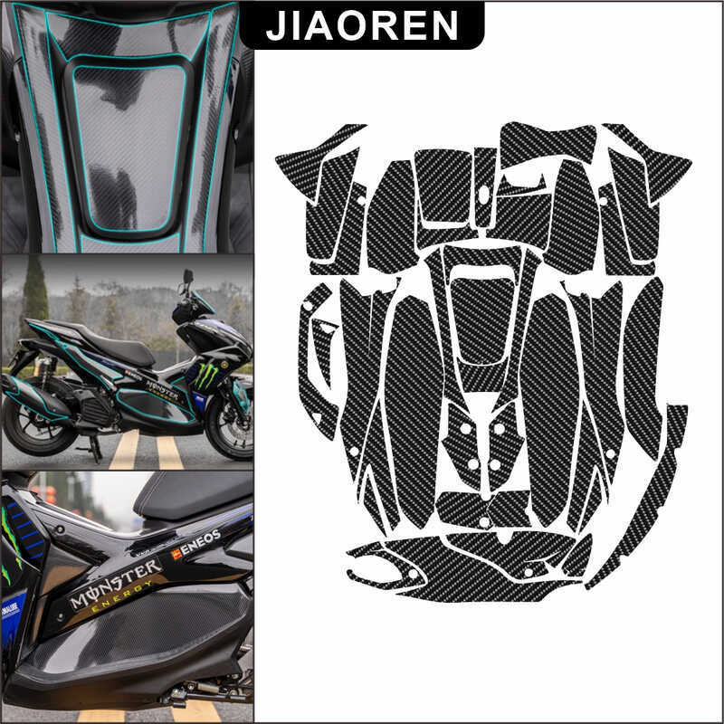 Fiber Carbon Sticker For Motorcycle Yamaha Aerox V2 Nvx155 Stickers ...