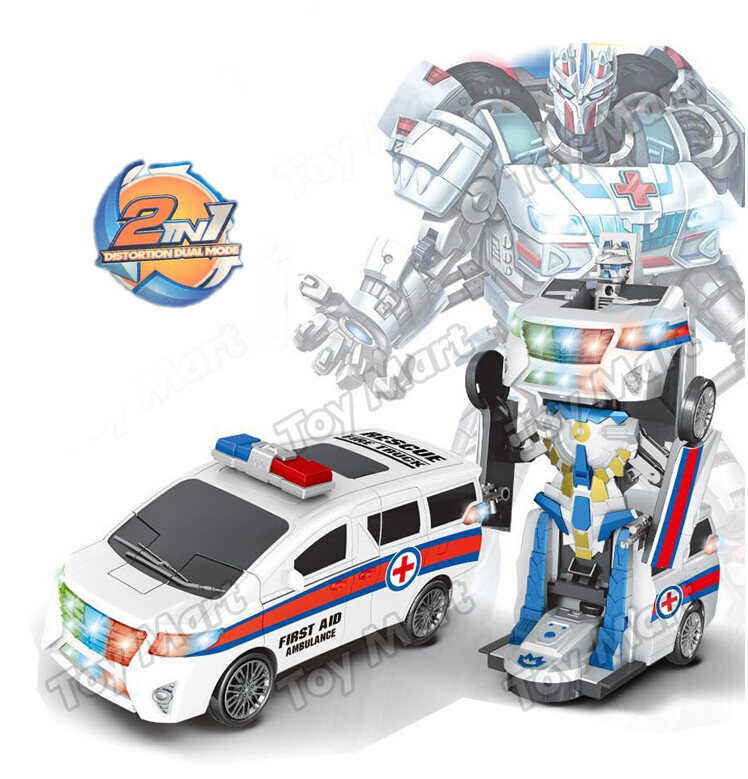 LY First Aid / Police Pioneer Rescue Ambulance Transformer Robot Action ...