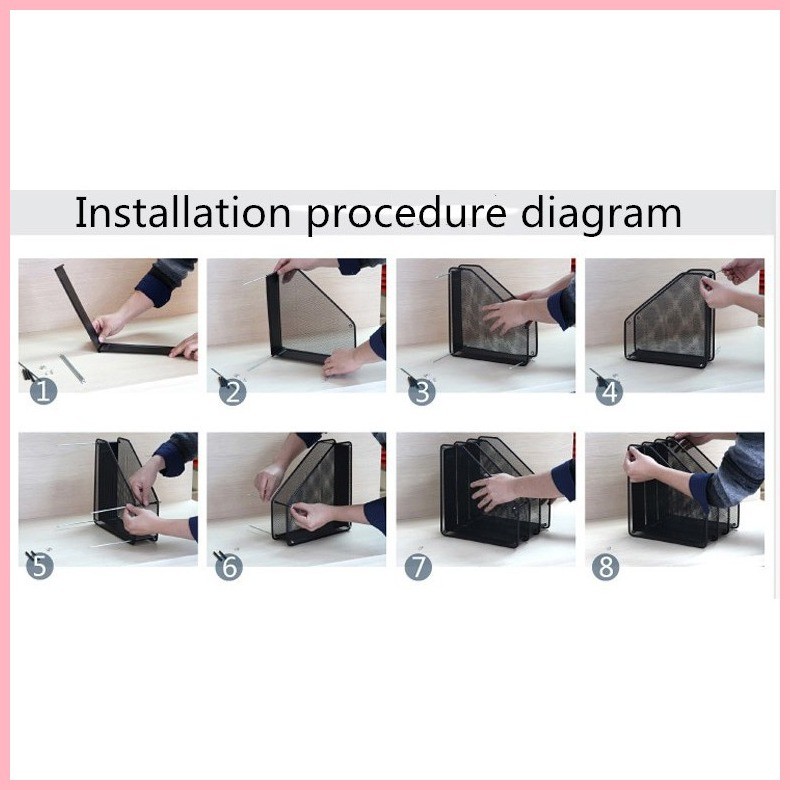 ⚽︎ Wire mesh 3 - tier file frame/file bar/magazine rack. | Shopee ...