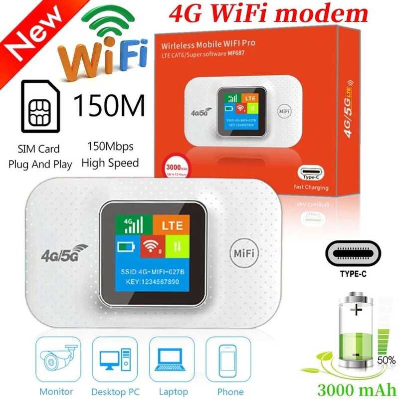 87 2 4G Lte Mobile WIFI Router 150Mbps LTE Wireless 3000Mah Portable ...