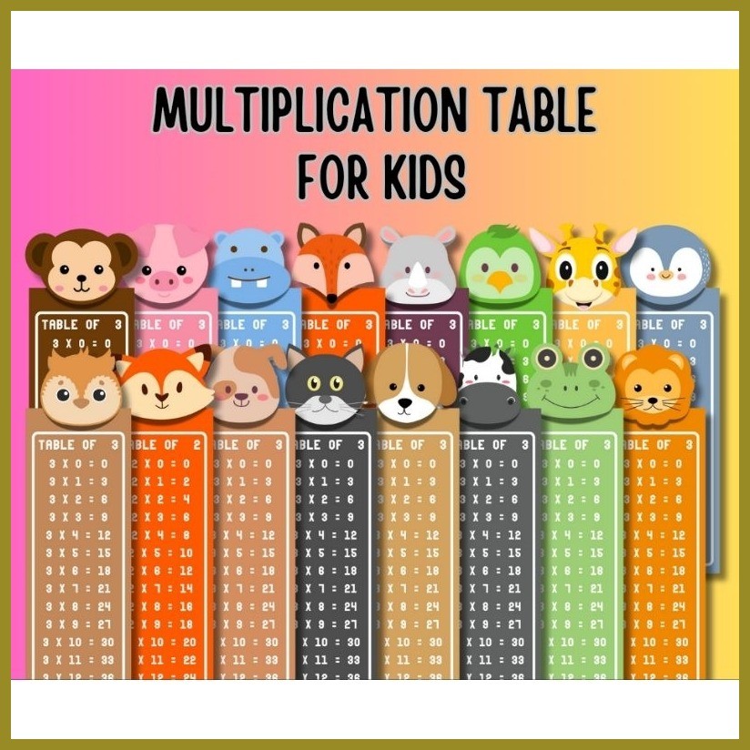 MULTIPLICATION TABLE 1-10 SET FLASH CARDS FOR KIDS | Shopee Philippines