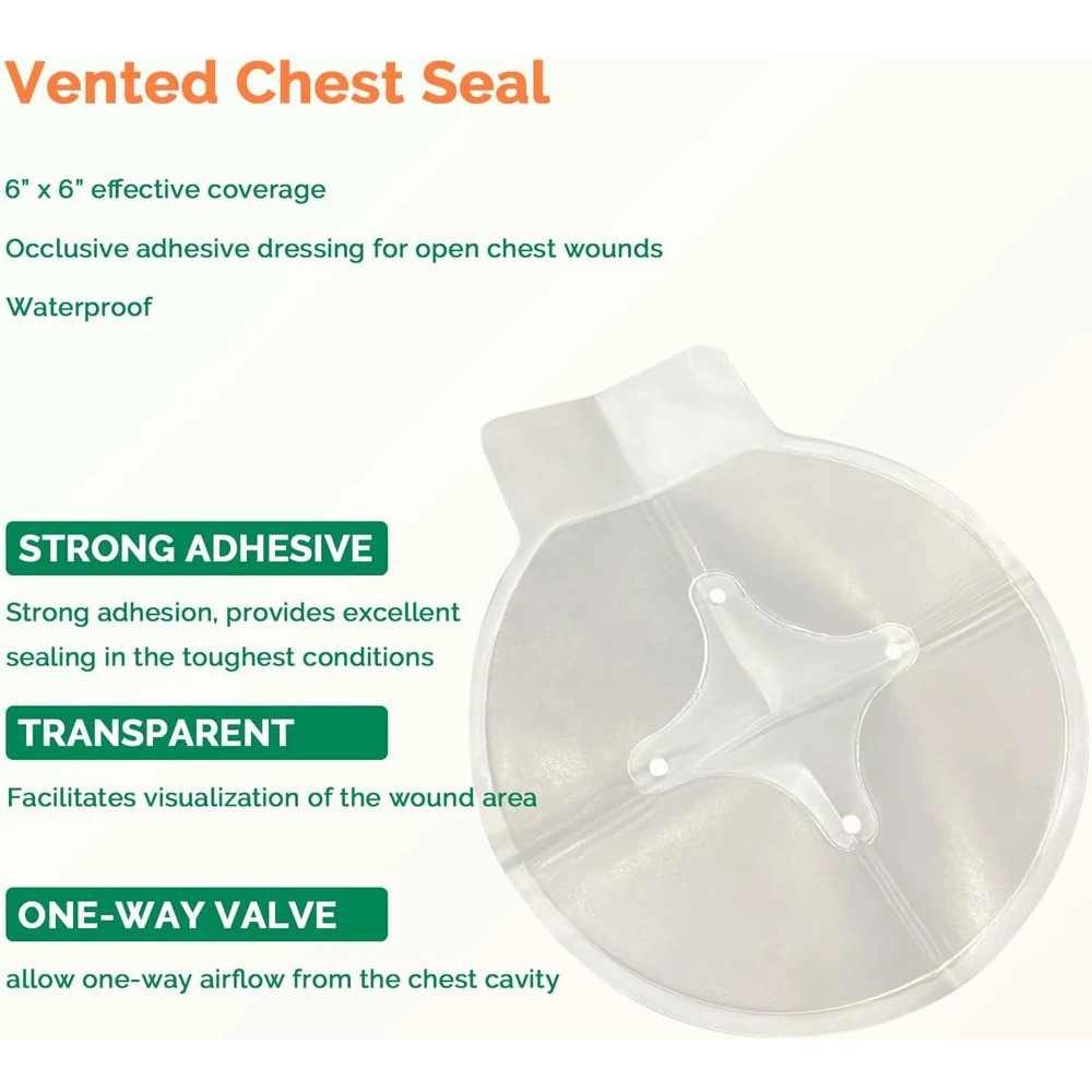 Vent Chest Seal Life-Saving Wound Care for Emergency or Tactical ...