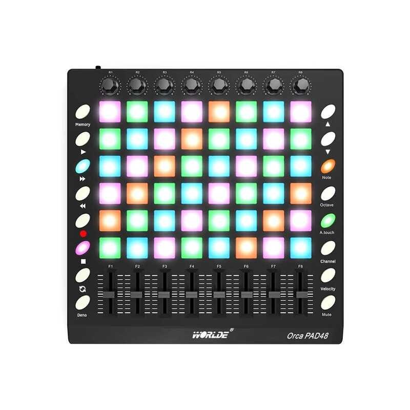 WORLDE MIDI Controller New Shees 48/64 MIDI Drum Pad Controller USB ...