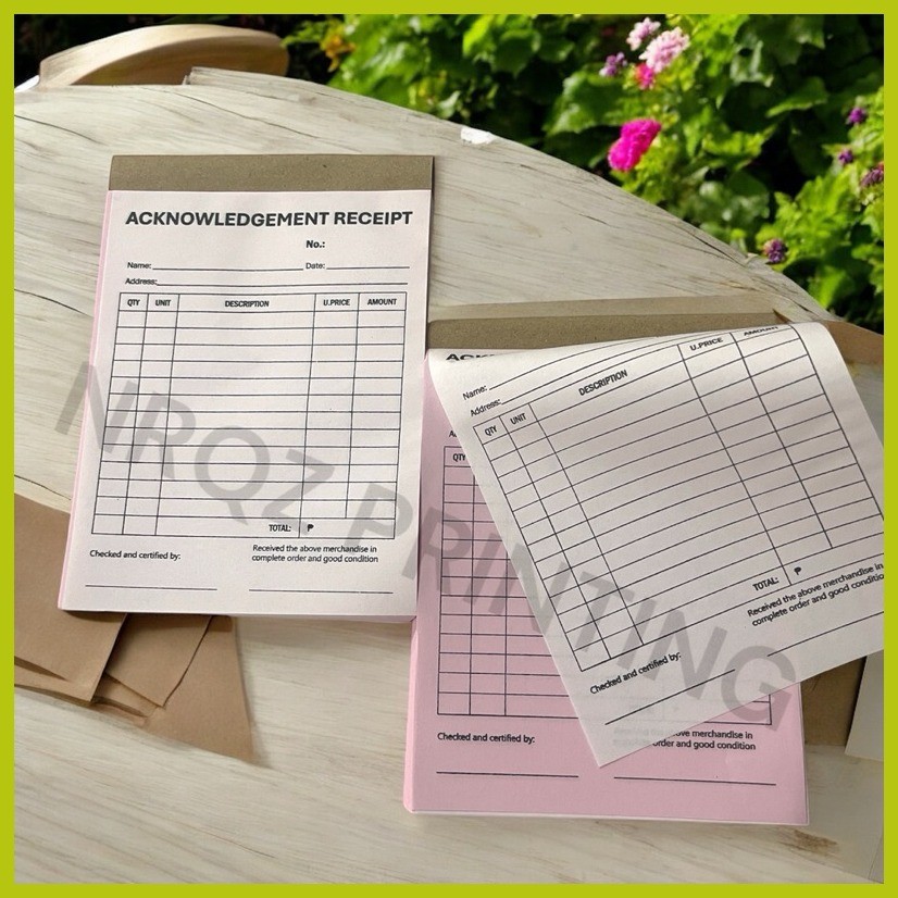 ⭕ GENERIC SMALL ACKNOWLEDGMENT RECEIPT CARBONIZED (duplicate) | Shopee ...