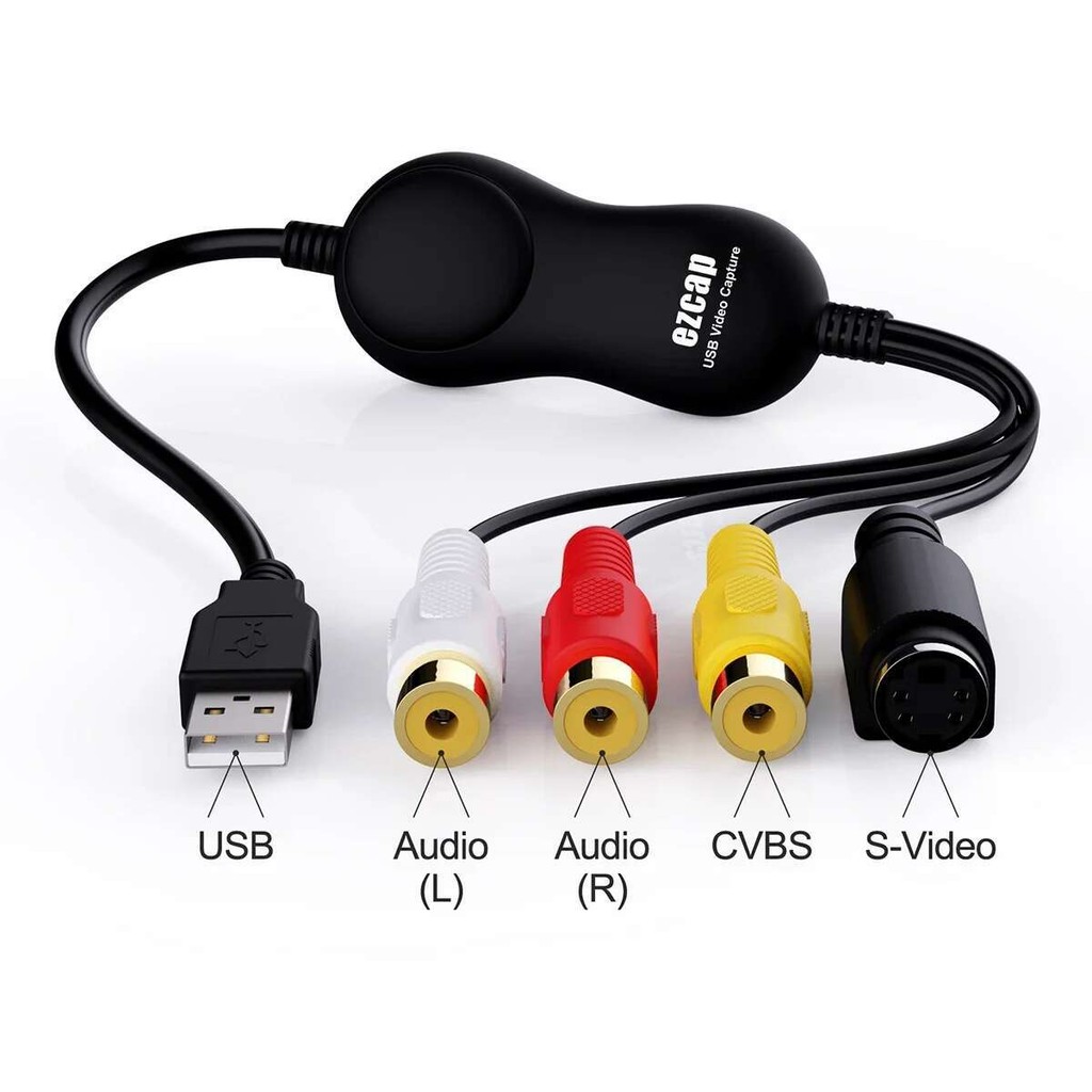 Ezcap158 USB 2.0 Audio Video Capture Card AV S-Video Analog Video ...