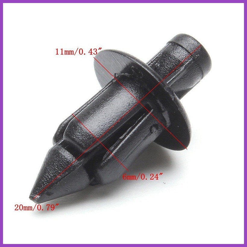 ∜ ∛ 20pcs 6mm Motor Honda CLICK Motorcycle Fairing Trim Panel Fasteners ...