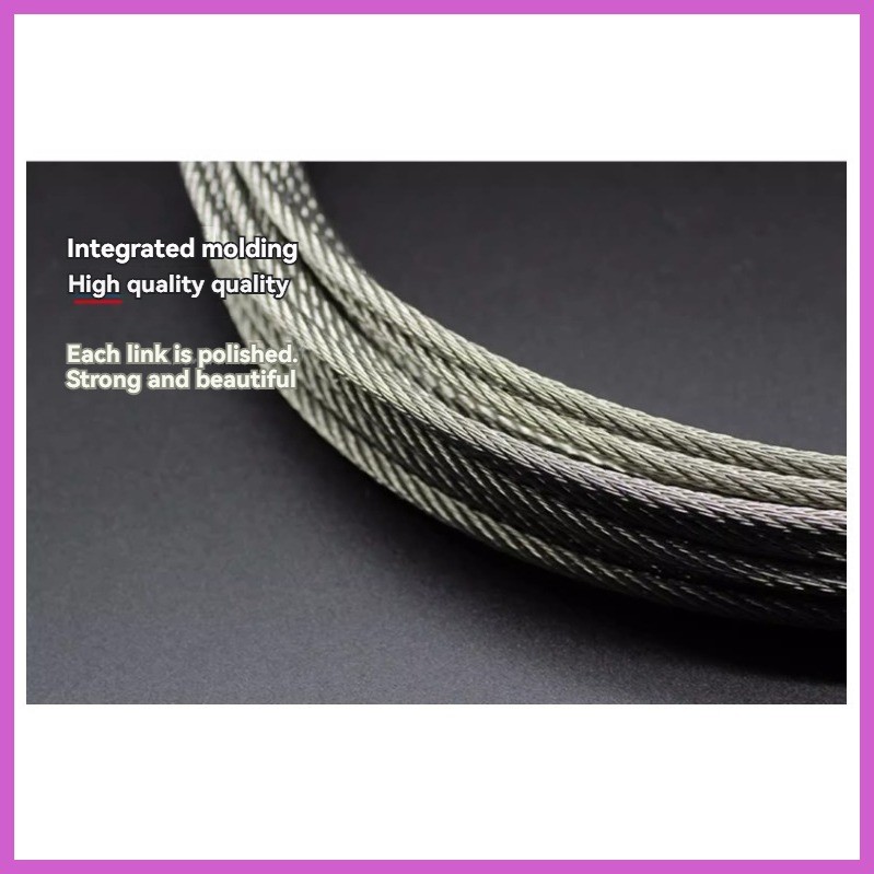 ♀ ☌ 100 Meters 304 Stainless Cable 3mm 4mm 5mm Steel Wire Rope lifting ...