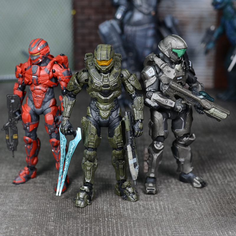 Genuine McFarlane Halo Halo 5 Master Chief Barklock Kelly Tanaka Figure ...