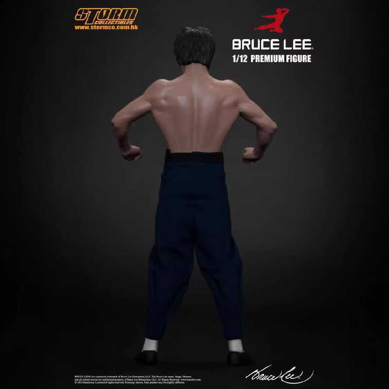 1 Bruce Lee Bat Muscle Full Body Statue Real Clothes Can Change Head ...