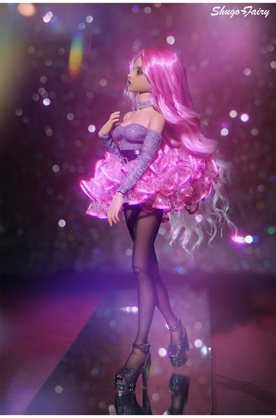 Ingrid Bjd Dolls 1/4 Minifee Nobility Fashion Fullset Toys Fuchsia Preppy Style Resin Ball ...