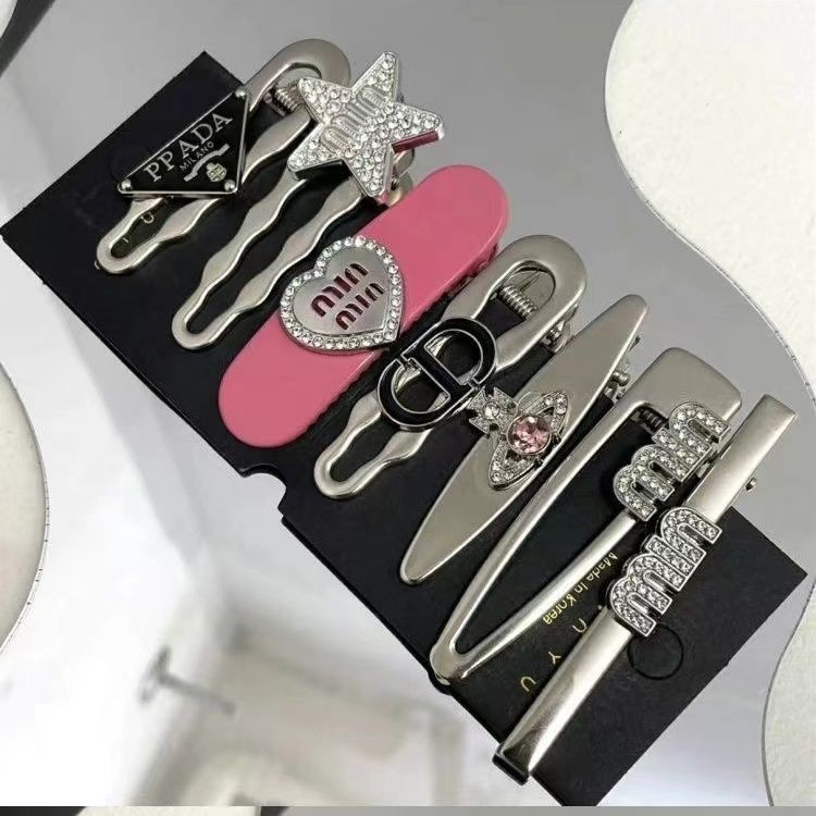 PRADA Seven-piece Hairpin Dopamine Girl Hairpin Love Rhinestone Card ...