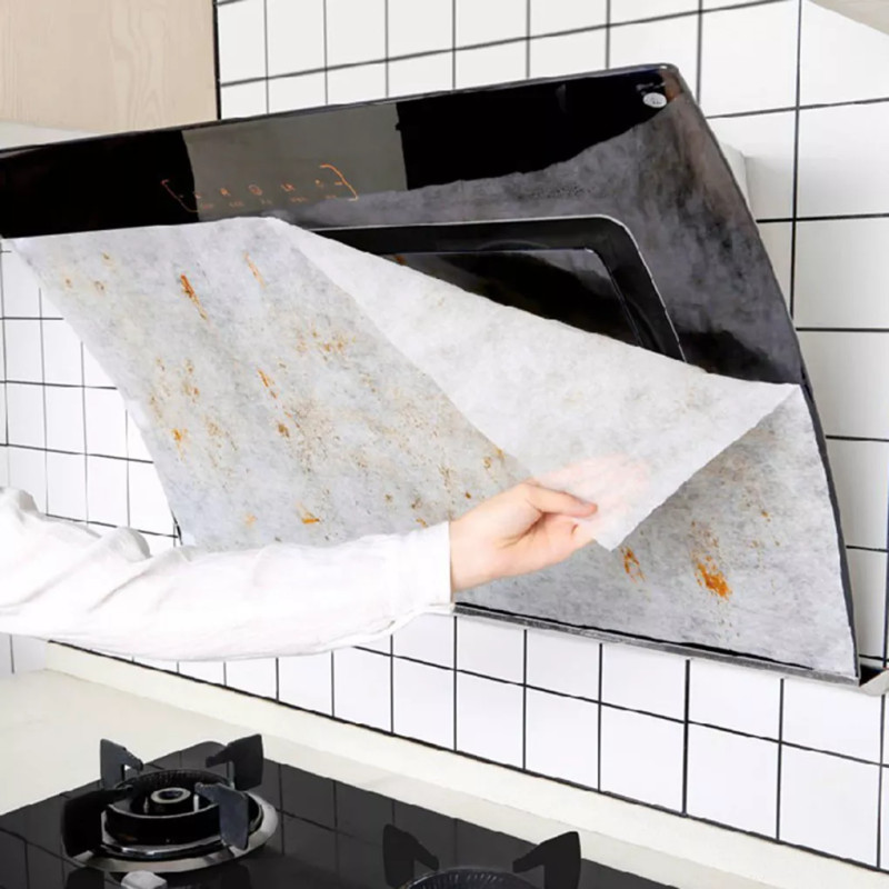 12/24Pcs Range Hood Grease Filter Paper Non-woven Grease Oil Absorbent ...