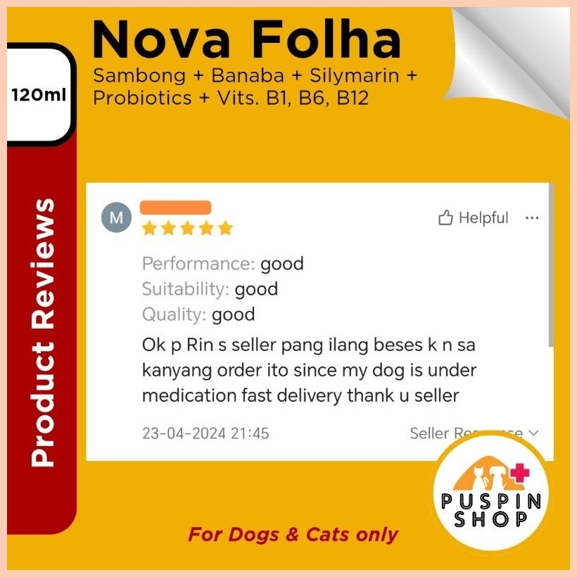 NOVA FOLHA 120mL for dogs and cats support for kidney, liver and ...