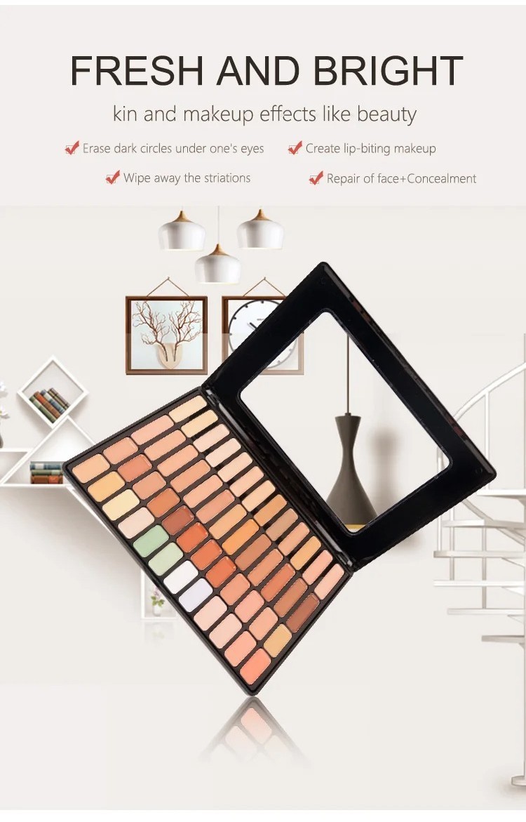 VERONNI 50 Colors Professional Makeup Concealer Palette Black Eye ...