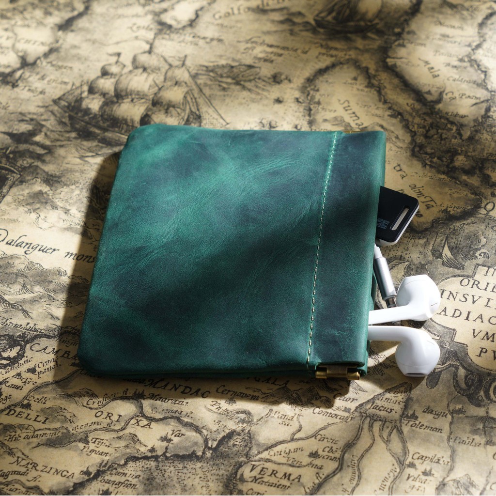 Crazy Horse Leather Small Change Storage Small Bag Female Portable ...