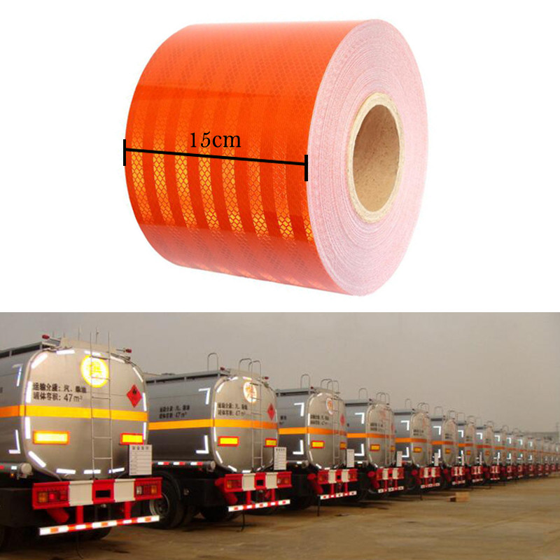 3M Super-Grade Microprism Orange Reflective Strip Waterproof Adhesive ...