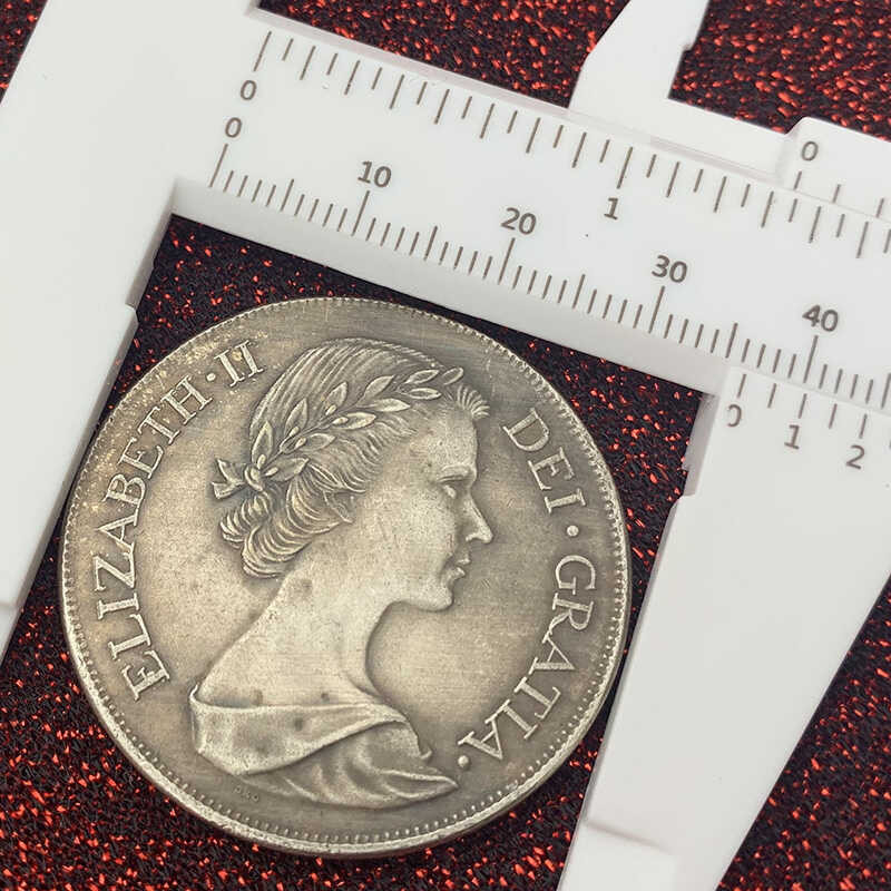 1953 Elizabeth II Antique Copper Silver Coin Collection Craft Silver ...