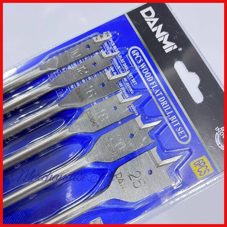 6PC SET METRIC FLAT WOOD SPADE DRILL BIT SET CUTTER HEX CUTTING HOLE ...
