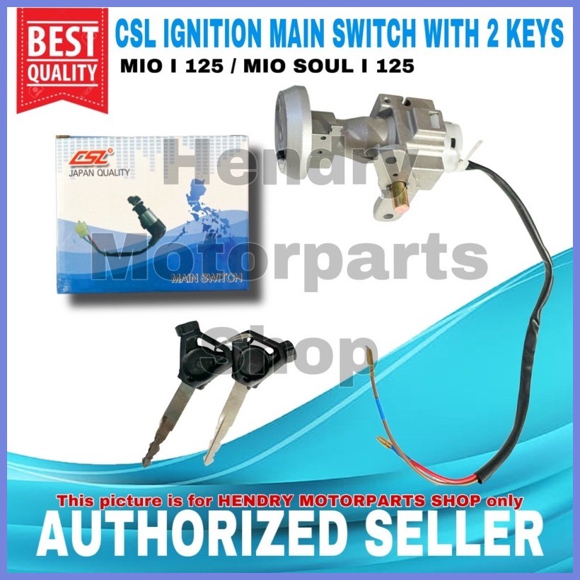 CSL IGNITION MAIN SWITCH 2 KEYS FOR YAMAHA MIO SOUL I 125 & MIO I 125 ...