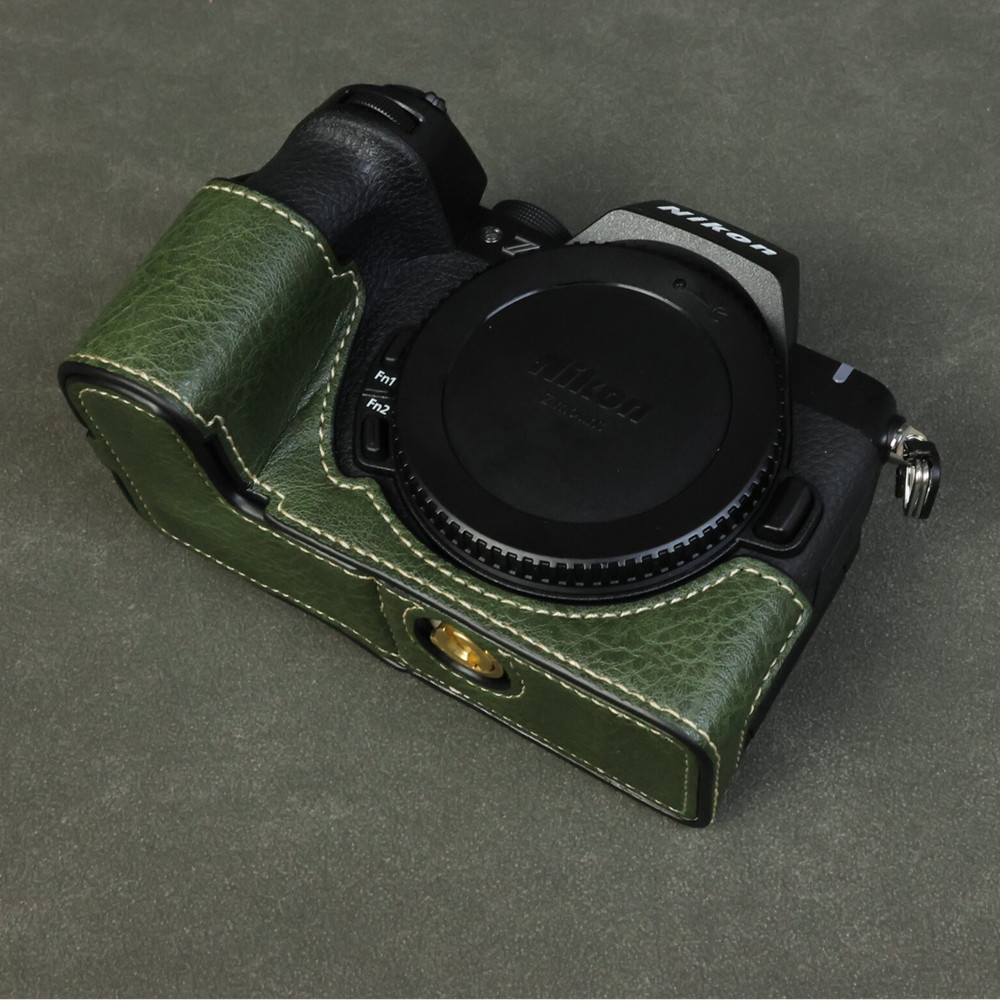 PU Leather Camera Half Case Body Base Protector for Nikon Z50 II Z50II ...