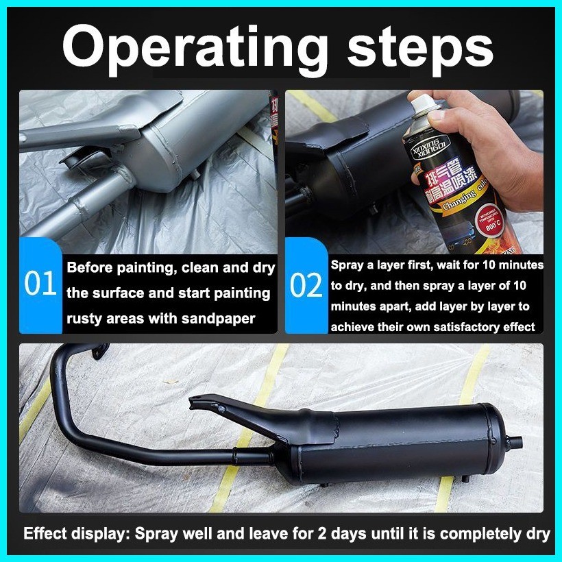 Motorcycle Parts High Temp Spray Paint Engine Coating Spray 400ml ...