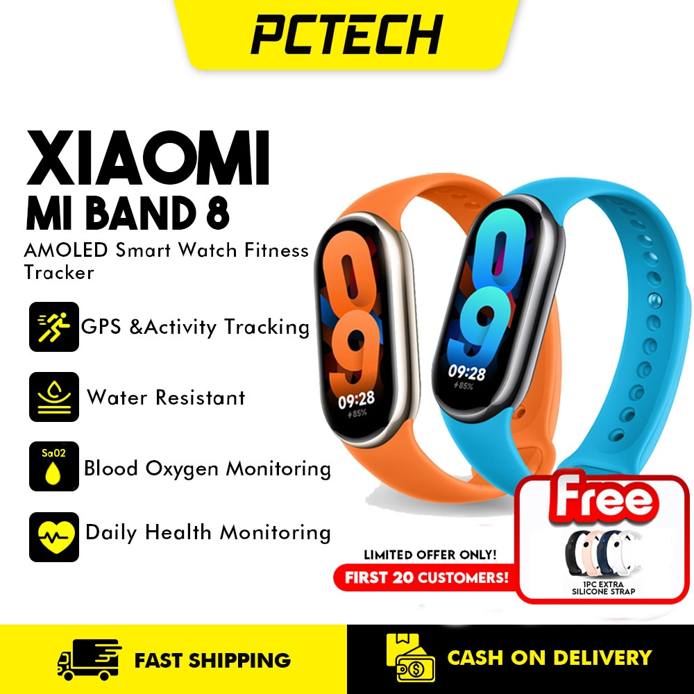 in stock Mi Band 8 Fitness Tracker Spo2 Blood Oxygen Sensor Heart-Rate ...