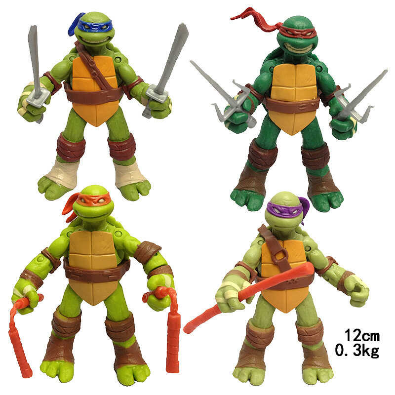 4pcs/Set Teenage Mutant Ninja Turtles Action Figure Film Edition TMNT ...