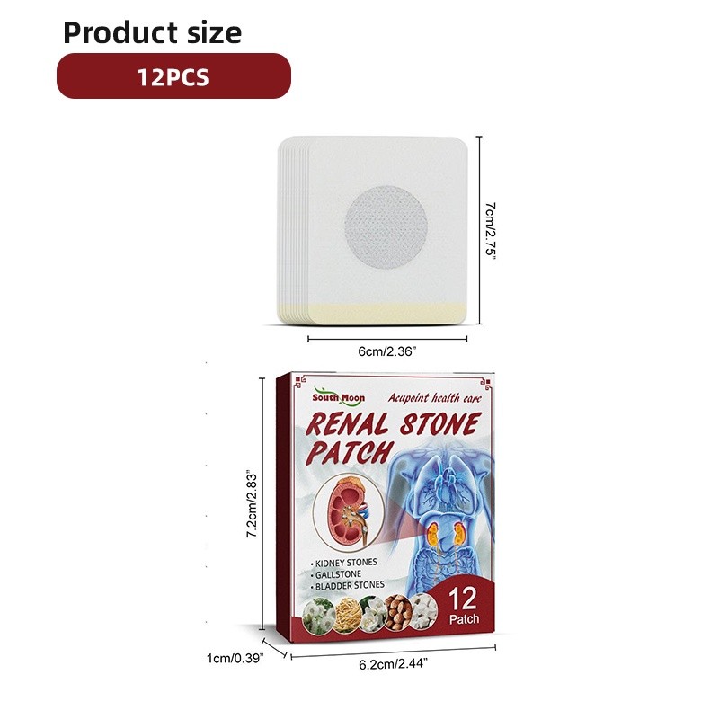 12Pcs/Box Kidney Stones Removal Patch Treat Gallstones Body Detox ...