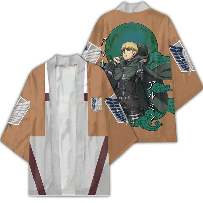 Attack Anime on Titan Wafuku Eren Jaeger Kimono Cosplay Yukata Scout ...