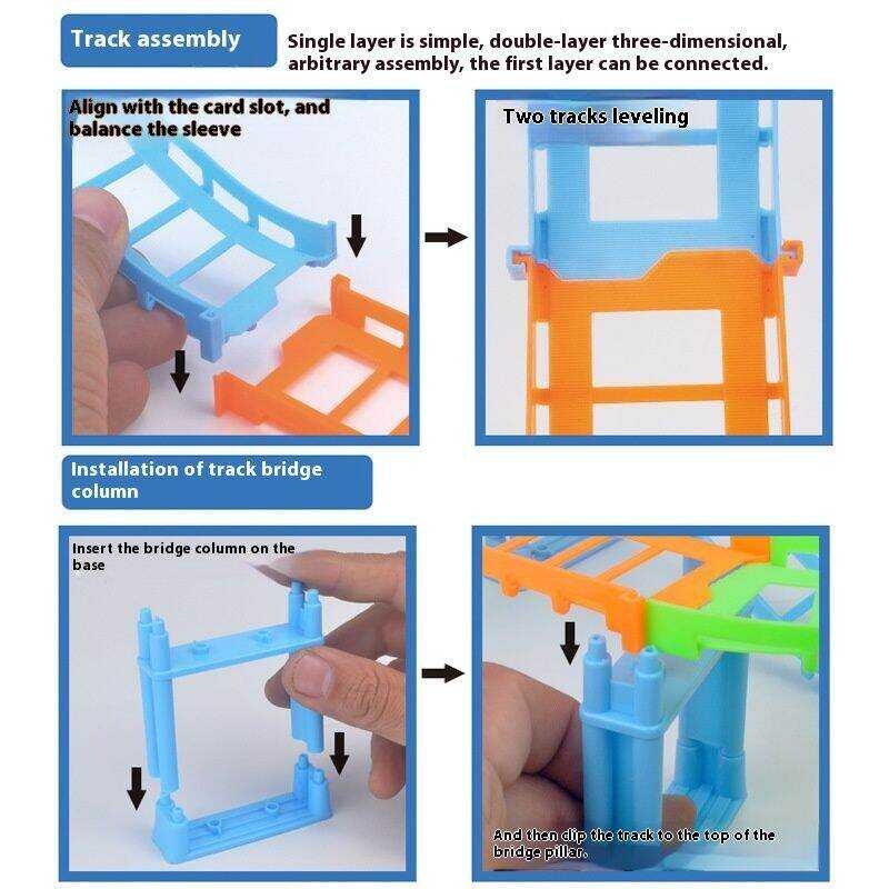 LY Electric Double-Layer Puzzle Children's Versatile Racing Assembly ...