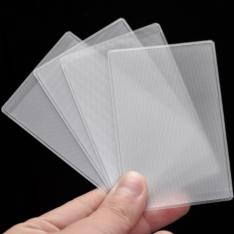 PVC Waterproof Card Cover Holder Transparent Frosted Anti-Magnetic ...