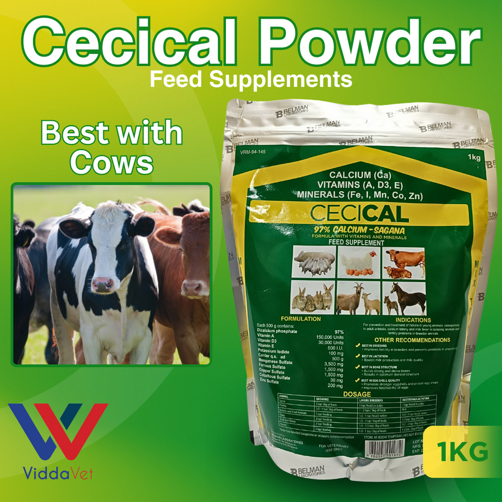 1kg Cecical Powder feed premix Calcium + vitamins + minerals for ...