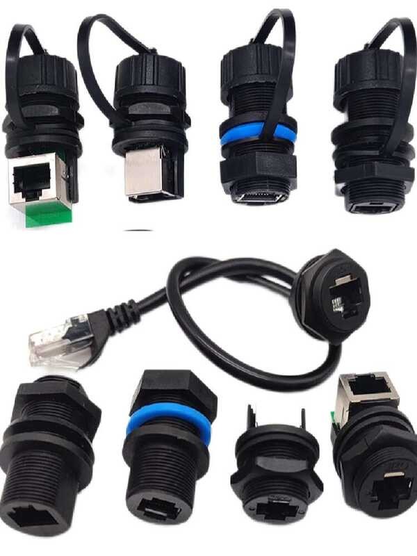 RJ45 Ethernet port network cable board front rear waterproof male and ...