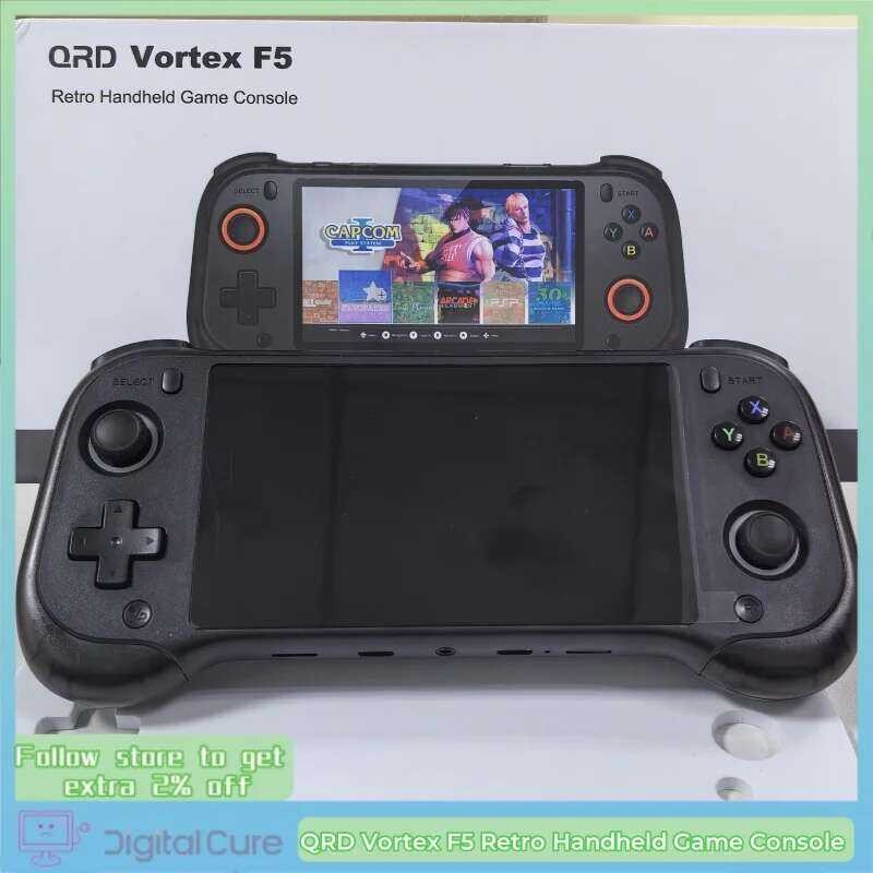 ⭐Aa ⭐Aa Vortex QRD F5 Retro Handheld Game Console HALL Effect Joystick ...