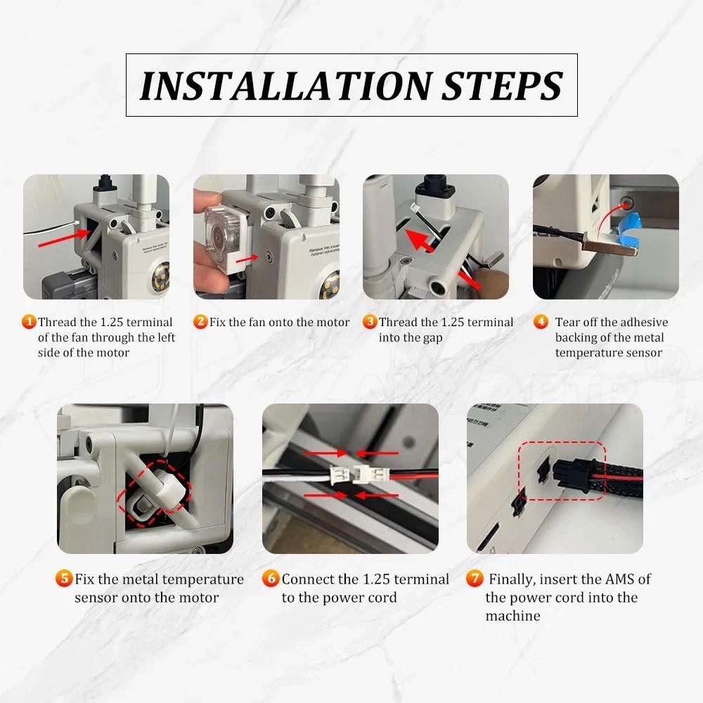 For bambu lab A1/A1 mini Extrusion Motor Cooling Fan Kit Auto Start ...