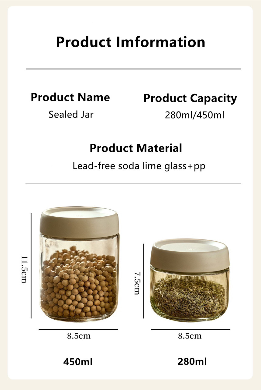 ROBO.PH 2-3pcs Set Of Sealed Glass Jars Snacks Storage Jars Condiments ...