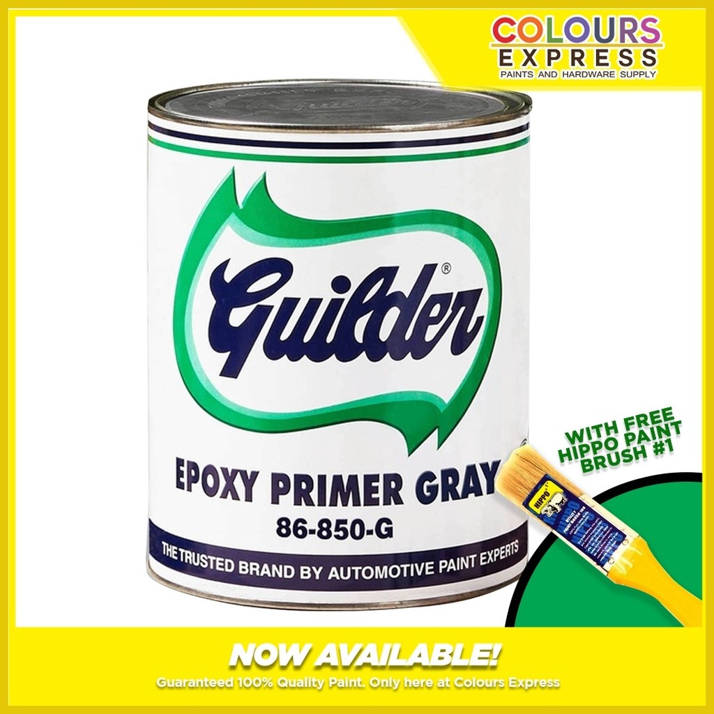 Guilder Epoxy Primer with Catalyst plus paint brush | Shopee Philippines