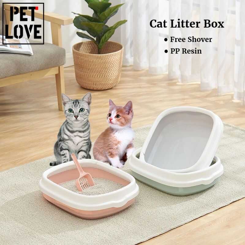 273 [Pet Love]Cat Litter Box Cat Kitten With Scoop | Shopee Philippines